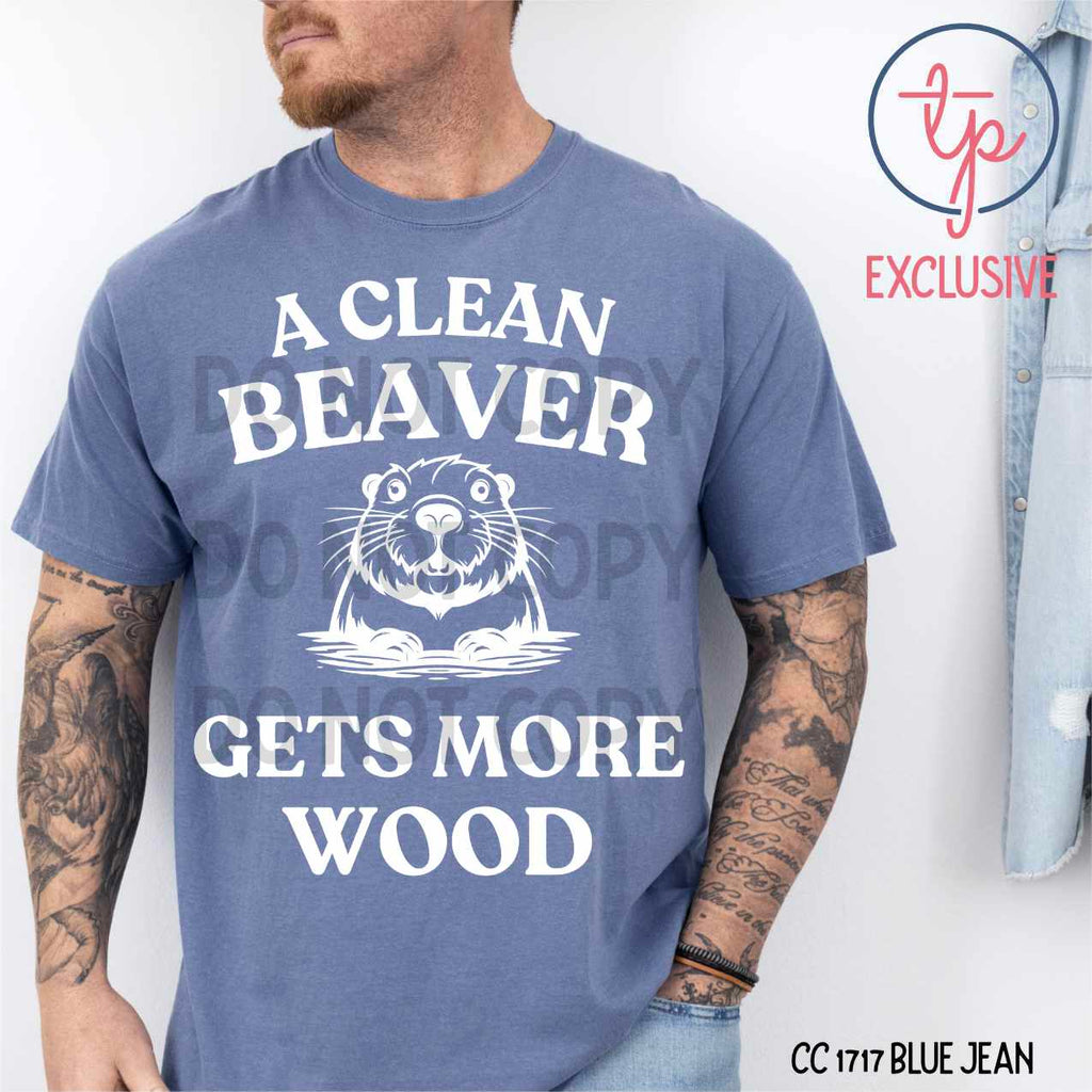 A Clean Beaver Gets More Wood Black or White – Transfers Plus