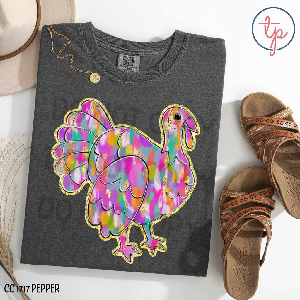 Gold Watercolor Turkey – Transfers Plus