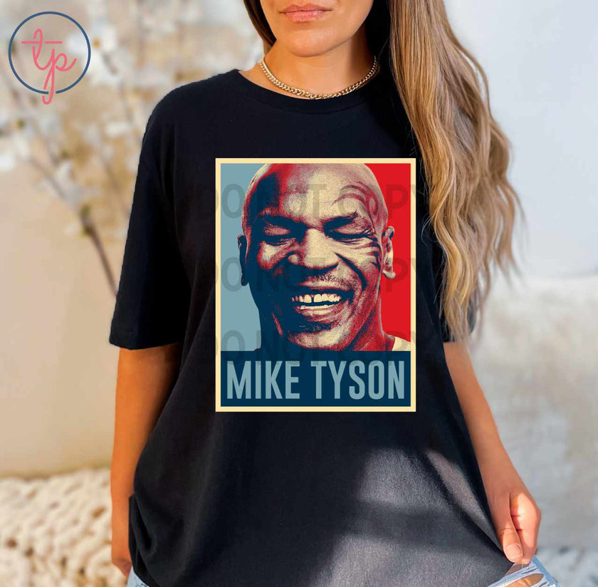 Mike Tyson Portrait Laughing – Transfers Plus