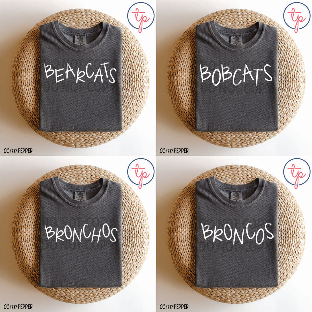 Simple Mascots Bearcats, Bobcats, Bronchos, Broncos, Simple Mascots Bu ...