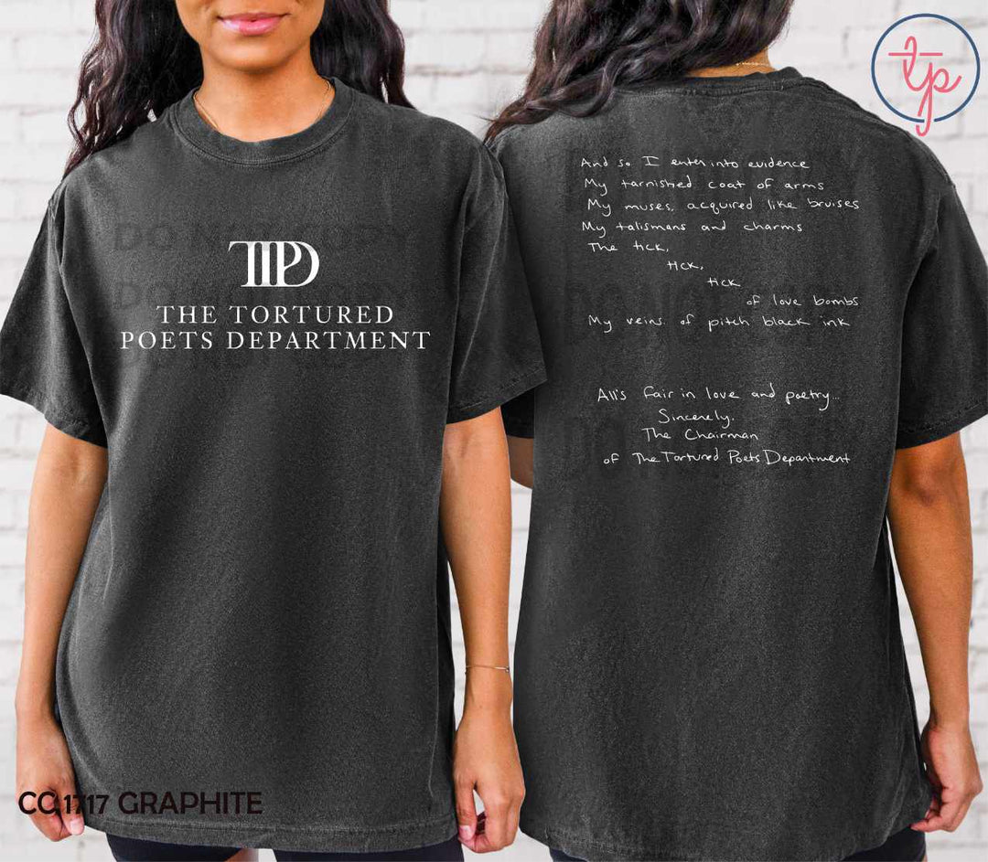 TS TTPD Handwritten Single Color Black or White – Transfers Plus
